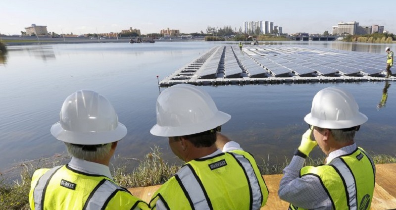 Inauguran plataforma flotante de energía solar en laguna de Miami-Dade ...